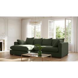 OTTO home Ecksofa &raquo;Coray&laquo; Breite 266 cm, extra weich und kuschelig, mit Federn und Daunen gr&uuml;n 100% Polyester B/H/T: 266cm x 80cm x 153cm, Boucl&eacute;, 