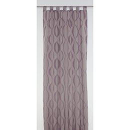 WIRTH Vorhang &raquo;Varallo&laquo; Schlaufen 1 Stk. tlg. lila Baumwolle, Polyester 145cm, Schlaufen, 135cm