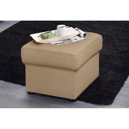 Sit & More sit&more Hocker &raquo;Bansin&laquo; braun Luxus-Microfaser ALTARA NUBUCK (100% Polyester);SOFTLUX -Kunstleder;NaturLEDER (echtes Rindsleder)/Korpus SOFTLUX -
