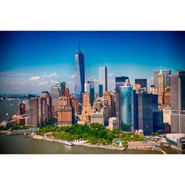 papermoon Fototapete &raquo;Lower Manhattan Skyline&laquo; glatt bunt Vlies B/L: 3,5m x 2,6m, Bahnen: 7 Stk.