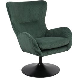 Hela Loungesessel &raquo;SAMOS&laquo; 1 Stk. tlg. Sessel;drehbar;Trompetengestell;Microfaser Breitcord;Armlehnen gr&uuml;n Microfaser Breitcord;Polyester;Polyamid 