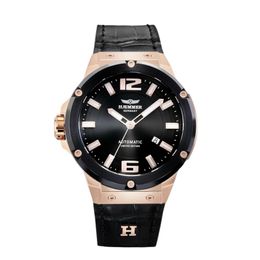 Haemmer Germany Herren Haemmer Germany Automatikuhr &raquo;MECHANO&laquo; Armbanduhr, Herrenuhr, Mechanische Uhr, analog, Tag rosa Einheitsgr&ouml;&szlig;e