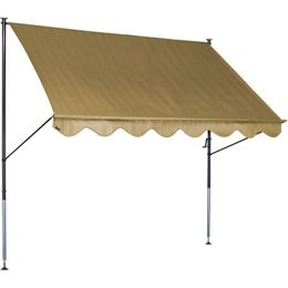 Angerer Klemmmarkise beige Polyethylen 400cm, 150cm