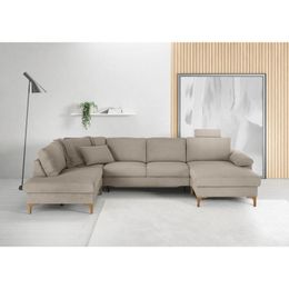 3C Candy Wohnlandschaft &raquo;Lecce, wahlweise PUR-Schaumstoff oder Tonnentaschenfederkern U-Form&laquo; Bettkasten in Umbauecke und Longchair, sowie 
