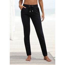 Vivance Damen Jogginghose innen weich angeraut und mit seitlichen Taschen, Lounge- und Homewear schwarz 32/34, N-Gr