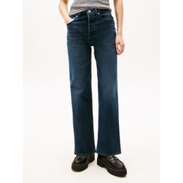 Tommy Jeans Damen Straight-Jeans &raquo;LAYLA HR SLIM STR&laquo; in Kn&ouml;chell&auml;nge blau 30, L&auml;nge 32