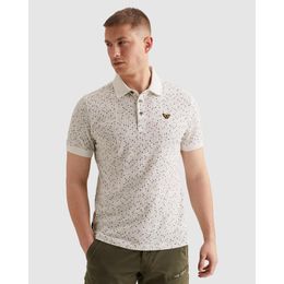 PME-Legend Pme Legend Herren PME LEGEND Poloshirt &raquo;Short sleeve polo printed fine pique&laquo; mit Logo Stickerei wei&szlig; L