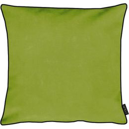 Apelt Dekokissen &raquo;Ruby&laquo; Kissenh&uuml;lle mit F&uuml;llung, 1 St&uuml;ck gr&uuml;n Polyester B/L: 45cm x 45cm, 1 Stk.