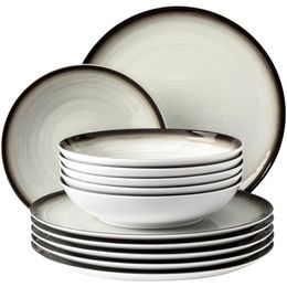 Seltmann Weiden Tafelservice &raquo;Geschirr-Set, 12 Teile, Terra Corso&laquo; Geschirr, Teller Set, wei&szlig;, Made in Germany, 12 Teile, f&uuml;r 6 Personen wei&szlig; Porzellan 12 Stk.