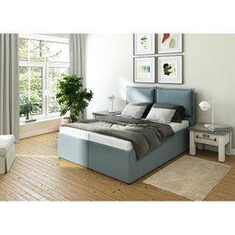 Maintal Polsterbett &raquo;Lyara&laquo; wahlweise ohne Matratze oder mit 3 Matratzenarten zur Auswahl blau Struktur fein (100% Polyester) Liegefl&auml;che L&auml;nge B: 200cm x 
