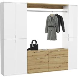Home Affaire Garderoben-Set &raquo;TRONDHEIM, 5-teilig, Breite 212cm, individuell platzier- & erweiterbar&laquo; Set, bestehend aus: 2x Garderobenschrank & 3-tlgs