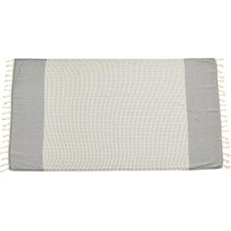 done. Plaid &raquo;Lounge Diamond&laquo; Leichtes Plaid mit geknoteten Fransen schwarz Baumwolle B/L: 100cm x 180cm