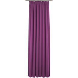 WIRTH Vorhang &raquo;Newbury&laquo; Kr&auml;uselband 1 Stk. tlg. lila Jacquard, Baumwolle, Polyester 125cm, Kr&auml;uselband, 65cm