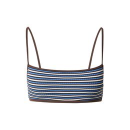 & other stories & Other Stories Bikinitop Damen Gr&ouml;&szlig;e 80 azur / braun / wei&szlig;