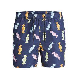 Jack & Jones Jack & Jones Badeshorts 'Fiji' Herren Gr&ouml;&szlig;e XL hellblau / dunkelblau / gelb / rosa