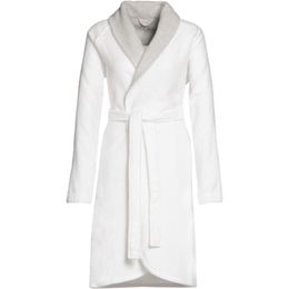 Bugatti Damenbademantel &raquo;Belinda, ideal f&uuml;r Sauna & Spa, Hotelbademantel, Morgenmantel&laquo; farbige Akzente wei&szlig; Webfrottier XL L: 108cm