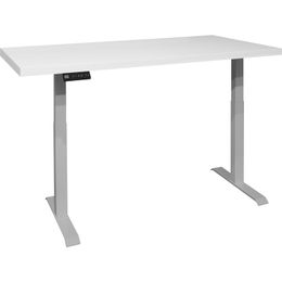 M&auml;usbacher Schreibtisch &raquo;Big System Office&laquo; Breite 180 cm, elektrisch h&ouml;henverstellbar silber B/H/T: 180cm