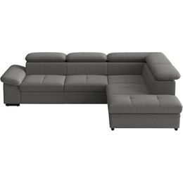 Sit & More sit&more Ecksofa &raquo;Viola, L-Form, B. 249 cm&laquo; optional Schlaffunktion 100% Polyester B/H/T: 249cm x 73cm x 226cm, Struktur, Ottomane rechts, ohne 