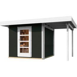 Weka Gartenhaus &raquo;WekaLine 172 A Gr.3, 28 mm, Anbau ca. 150 cm&laquo; grau Massivholz Fu&szlig;boden im Gartenhaus, ohne R&uuml;ck- und Seitenwand, ohne Dacheindeckung