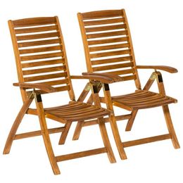 Merxx Gartenstuhl &raquo;Paraiba&laquo; (Set) 2 Stk.2er Set, Akazienholz, verstellbar braun Massivholz B/H/T: 70cm x 113cm x 62cm, 2 Stk.