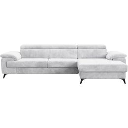 OTTO home Ecksofa &raquo;Astra L-Form, B: 300 cm, inkl. Kopfteilverstellung&laquo; opt. Schlaffunktion + XL-Bettkasten, LF:222x124cm, Wellenunterfederung grau 95%