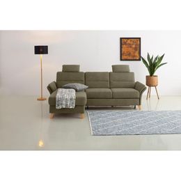 OTTO home Ecksofa &raquo;Westerland L-Form&laquo; Federkern-Polsterung, wahlweise mit Schlaffunktion, Bettkasten gr&uuml;n 100% Polyester B/H/T: 252cm x 90cm x 162cm, 