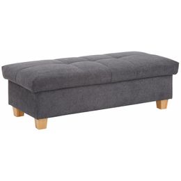 Home Affaire Hocker &raquo;Lyla&laquo; mit Stauraum, Breite 131 cm grau Luxus-Microfaser (100% Polyester);Microfaser PRIMABELLE (100% Polyester);Struktur fein (
