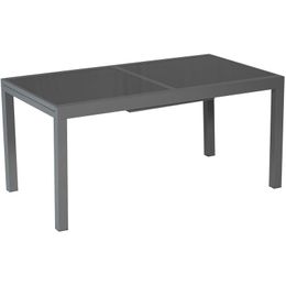 Merxx Gartentisch &raquo;Ausziehtisch&laquo; 1 Stk. tlg. ausziehbarer Gartentisch grau AluminiumStahl;Sicherheitsglas B/H/T: 90cm x 75,5cm