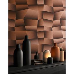 Livingwalls living walls Vliestapete &raquo;Vibes & Styles Damian &ndash; Refined Dimensions Vliestapete&laquo; 3D-Optik leicht strukturiert Geometrisches 3D-Design mit markanter 