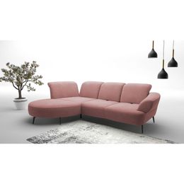Sit & More sit&more Ecksofa &raquo;Dance, L-Form, inkl. Sitztiefenverstellung&laquo; inkl. Click&Seat, optional mit Kopfteilverstellung rosa 95%Polyester 5%Polyamid B/H/T: 
