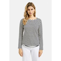 Smith & Soul Smith & Soul Damen Langarmshirt aus Baumwolle, Rundhals schwarz-wei&szlig; S
