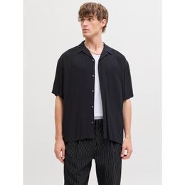 Jack & Jones Jack & Jones Herren Kurzarmhemd &raquo;JJEJEFF RESORT SOLID SHIRT SS SN&laquo; Viskose, loose fit XS, N-Gr