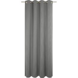 Adam Vorhang &raquo;Uni Collection light&laquo; &Ouml;sen 1 Stk. tlg. aus 100% Bio-Baumwolle, Vorhang nach Wunschma&szlig; grau Baumwolle (Bio-Baumwolle) 145cm, &Ouml;sen, 145cm