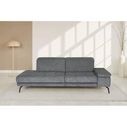 Die PlanBar Recamiere &raquo;MP-IN20126 mit Kaltschaum-Polsterung&laquo; mit Kopfteilverstellung, wahlweise mit Drehsitz-Funktion grau 100% Polyester B/H/T: 230cm