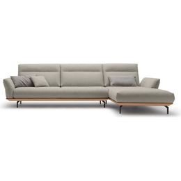 Creation BY ROLF BENZ Ecksofa &raquo;CR.460, Design-Sofa der Extraklasse, verstellbare R&uuml;ckenlehne, L-Form&laquo; Sockel in Eiche, Winkelf&uuml;&szlig;e in Umbragrau, Breite