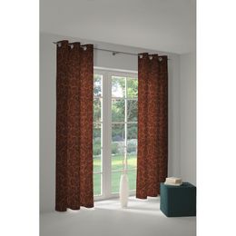 WIRTH Vorhang &raquo;Toco-Ranke&laquo; &Ouml;sen 1 Stk. tlg. braun Chenille, Polyacryl, Polyester 145cm, &Ouml;sen, 132cm