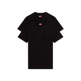 Tommy Jeans Herren Rundhalsshirt &raquo;TJM XSLIM 2PACK JERSEY TEE EXT&laquo; Packung, 2er-Pack, Logostickerei, 2Pack schwarz S