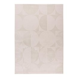 Kayoom Teppich &raquo;Stage 625&laquo; rechteckig 11 mm H&ouml;he weicher Kurzflor, Hoch Tief Struktur, Wohnzimmer beige Polypropylen B : 80cm 1 Stk., 11mm, L: 150cm