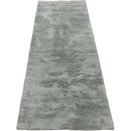 CarpetFine Hochflor-Teppich &raquo;Silky, auch als L&auml;ufer erh&auml;ltlich&laquo; rechteckig 20 mm H&ouml;he Shaggy, Langflor, uni, besonders weich, Handarbeit gr&uuml;n 