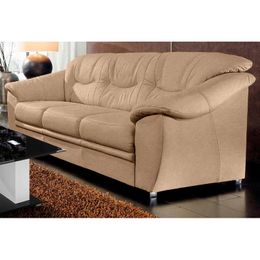 Sit & More sit&more 3-Sitzer &raquo;Savona, B. 198cm, Federkern, opt. mit Schlaffunktion, Sitzh. 46cm&laquo; Liegefl&auml;che 190x137cm, viele . Stoff- und Ledervarianten braun 