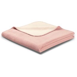 Biederlack Wohndecke &raquo;Doubleface&laquo; mit geketteltem Zierstich rosa Baumwolle, Polyacryl, Polyester B/L: 150cm x 200cm