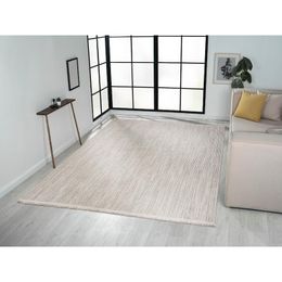 MyFlair Teppich &raquo;Ava&laquo; rechteckig 7 mm H&ouml;he Uni Farben, meliert, Sisal-Optik, auch in rund erh&auml;ltlich, mit Fransen grau Polyester B : 200cm 1 Stk., 7mm, L: 