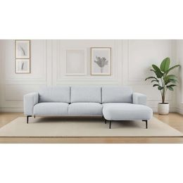 OTTO home Ecksofa &raquo;Lillith, 289 cm, L-Form, gem&uuml;tlicher Sitzkomfort&laquo; Eckcouch mit runder Recamiere links/rechts, Strukturstoff wei&szlig; 100% Polyester B/H