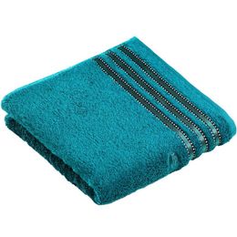 Vossen Handt&uuml;cher &raquo;Cult de Luxe&laquo; mit Glanzbord&uuml;re blau Webfrottier, Obermaterial: 100% Baumwolle B/L: 50cmx100cm, 2 Stk., Webfrottier