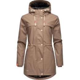 Navahoo Between-Seasons Coat 'Rainy Forest' female size XS Light brown / Orange / White