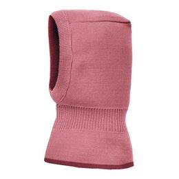 MaxiMo Jungen MaxiMo Wendem&uuml;tze reine Merinowolle, reversible, doppelt gestrickt, Ausgen&auml;htes Halsteil rosa 47
