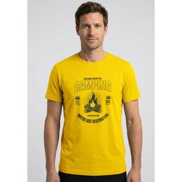 Icepeak Herren T-Shirt &raquo;MOSBACH&laquo; mit Print, aus Baumwolle, klassischer T-Shirt-Schnitt gelb S