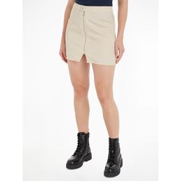 Tommy Jeans Damen Minirock &raquo;TJW STRUCTURED CARGO MINI SKIRT&laquo; Webrock in strukturierter Qualit&auml;t, Cargo Form beige XL (42)