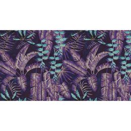 Livingwalls living walls Fototapete &raquo;Walls by Patel Tropicana 6&laquo; glatt Vlies, Wand, Schr&auml;ge blau Vlies B/L: 5m x 2,7m