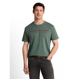 Tom Tailor Herren Tom Tailor T-Shirt 2 2er Pack Sommershirt mit Logo-Print gr&uuml;n S
